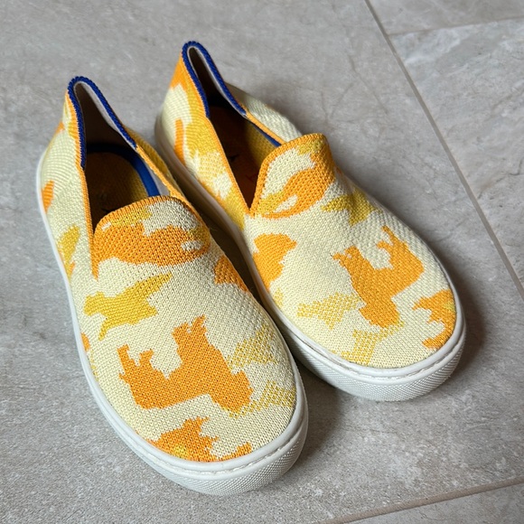 Rothy's | Shoes | Rothys Yellow And Orange Sneakers With Playful Design ...
